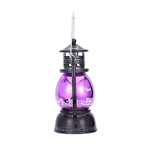 Outdoor Lights Purple Halloween Decoration Kerosene Lamp Retro Lights Pony Lights Creative Ghost Festival Atmosphere Lights for Home,Garden,Yard,Decorations