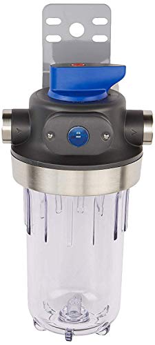 AmazonBasics Whole House Heavy Duty Filtration Housing 1" Inlet and Outlet | Equivalent to Culligan WH-HD200-C