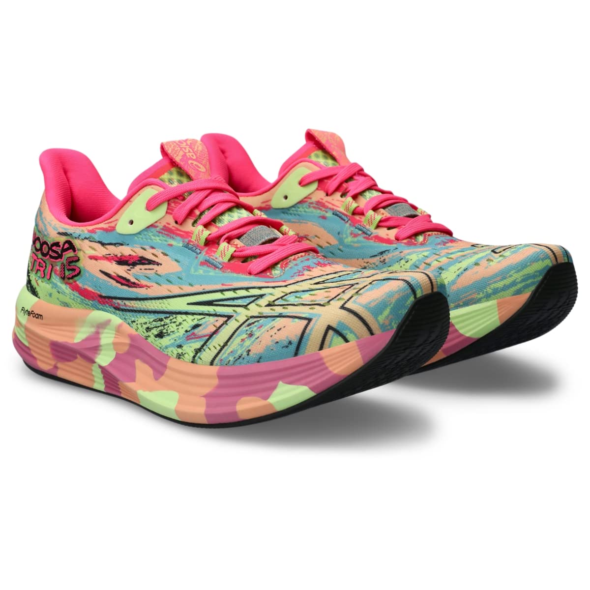 ASICS Women's Noosa TRI 15 Shoes, 9, Aquarium/Vibrant Yellow