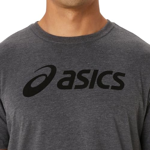 ASICS Men's XG Short Sleeve Lockup Logo Tee Apparel, 2XL, Dark Grey Heather