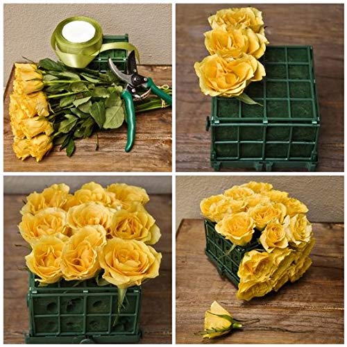 Crafare 6x3x2.5 Inch Wet Floral Foam Blocks Rectangle Small Size Foam Bricks for Fresh Artificial Flower Arrangements Wedding Centerpiece Party Home Decoration Pack of 6 Green