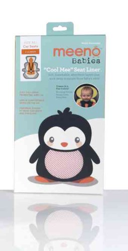 Meeno Child Cool Mee Anti Slip Heavy Duty Absorbent Protector Cooling Universal Leak Proof Car Seat Liner for Children 1 – 4 Years Old, Silver, 11.25" W x 33.75" L