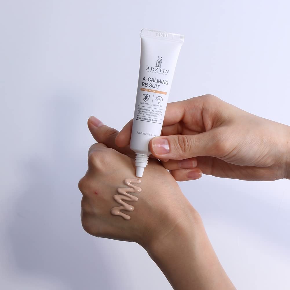 ARZTIN A-calming BB suit SPF38, PA+++, Healthy, Shiny Skintone, Skinprotection, Moisturizing BB cream, Brightening, anti-aging, Propolis, Pearl extract