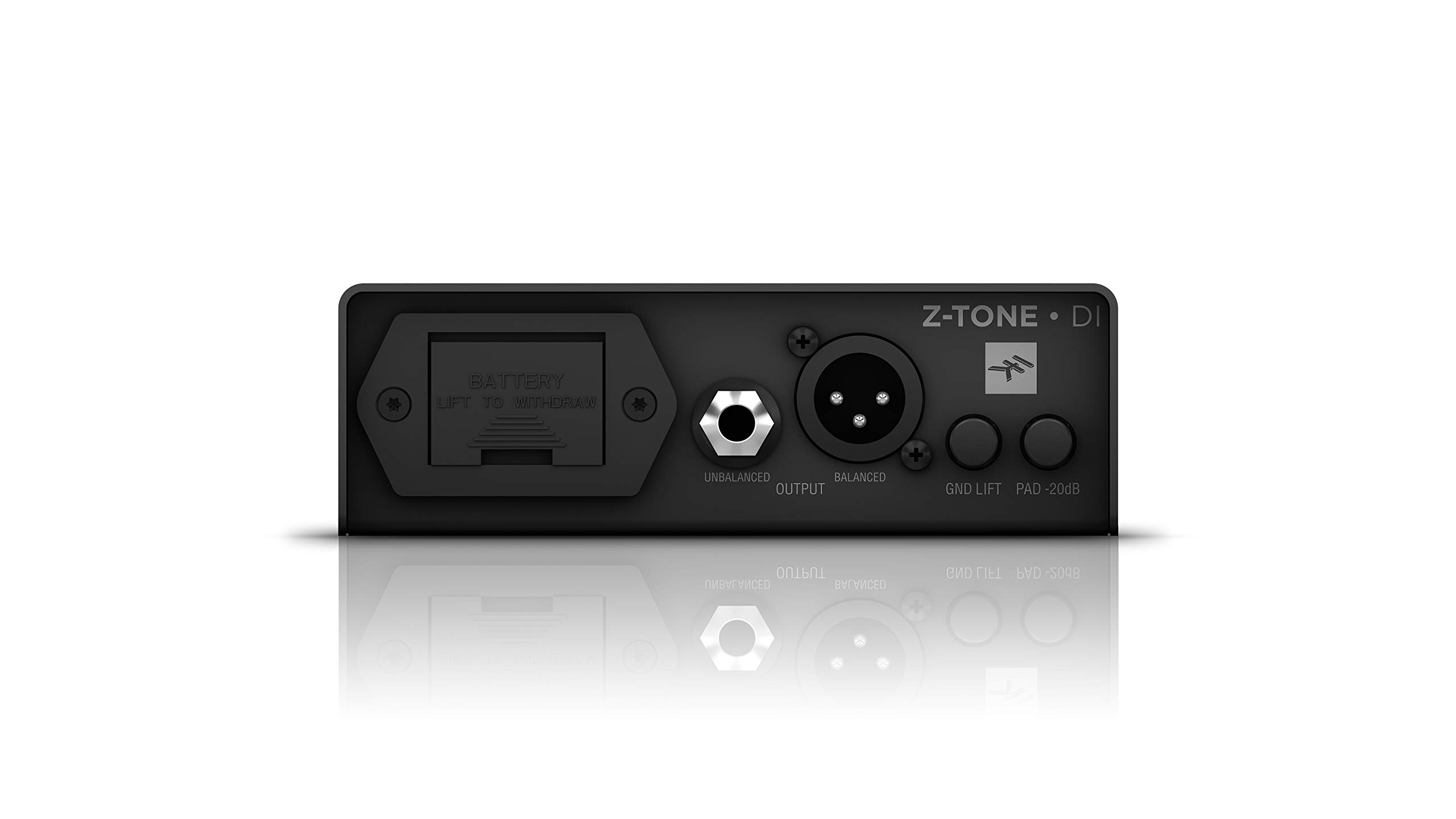 IK Multimedia Z-Tone DI Instrument preamp, Direct Box with Active/Passive Pickups selector, switchable Pure/JFET Channels, and Ground Lift for use as a reamp Box