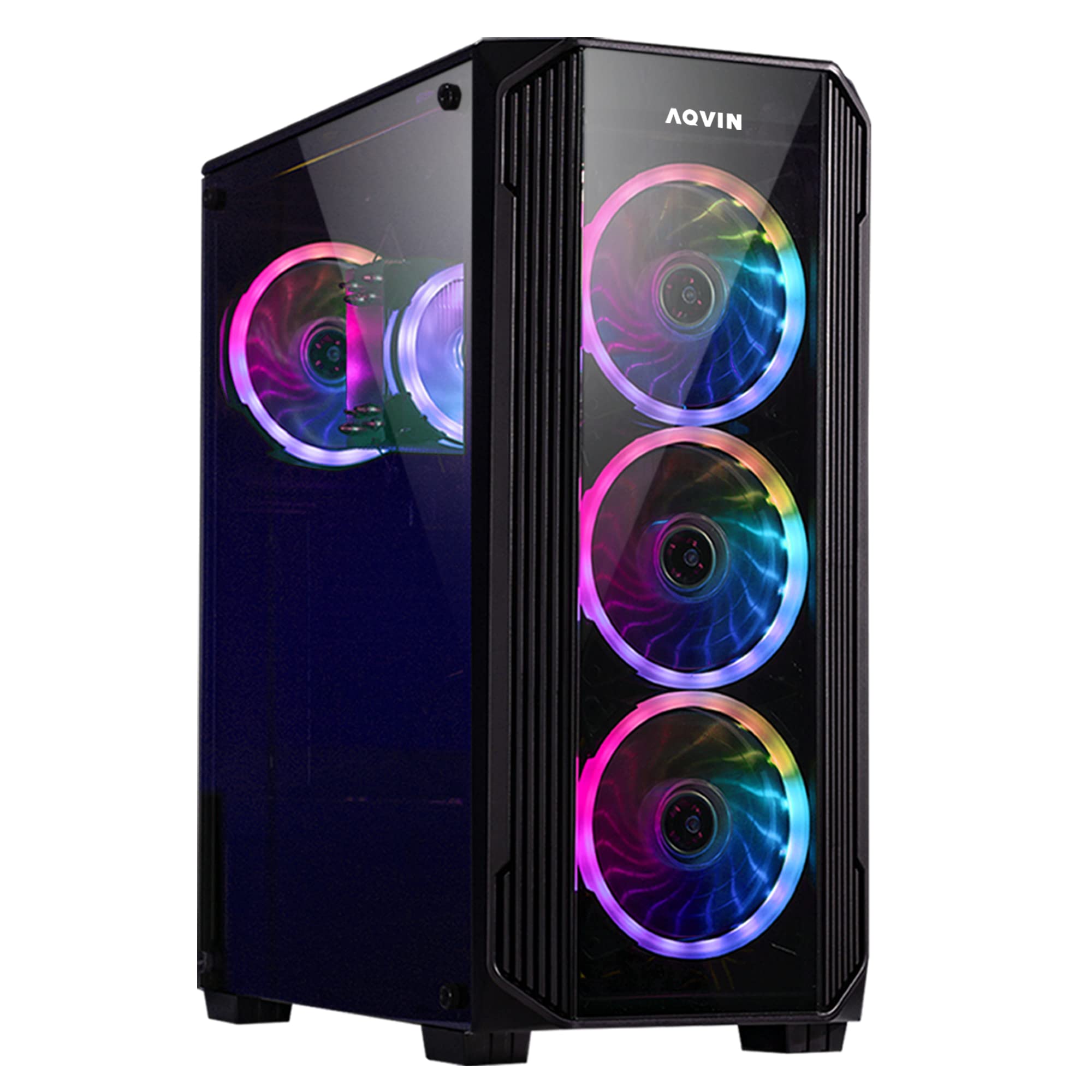 AQVIN Gaming PC Tower Intel Core i7 Processor up to 4.6 GHz GeForce GTX 1630 4GB GDDR6 1TB SSD 32 GB DDR4 RAM RGB Gaming Keyboard & Mouse, Windows 11 Pro WiFi
