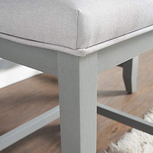 Crosley Furniture Vista Makeup Vanity Chair with Upholstered Seat, Vintage Gray