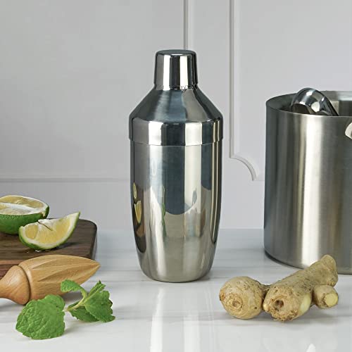 Arora 21oz Double Wall Stainless Steel Cocktail Shaker with insulated Design and Built-in Strainer,Margarita Mixer Drink Shaker for Bartending Home bar