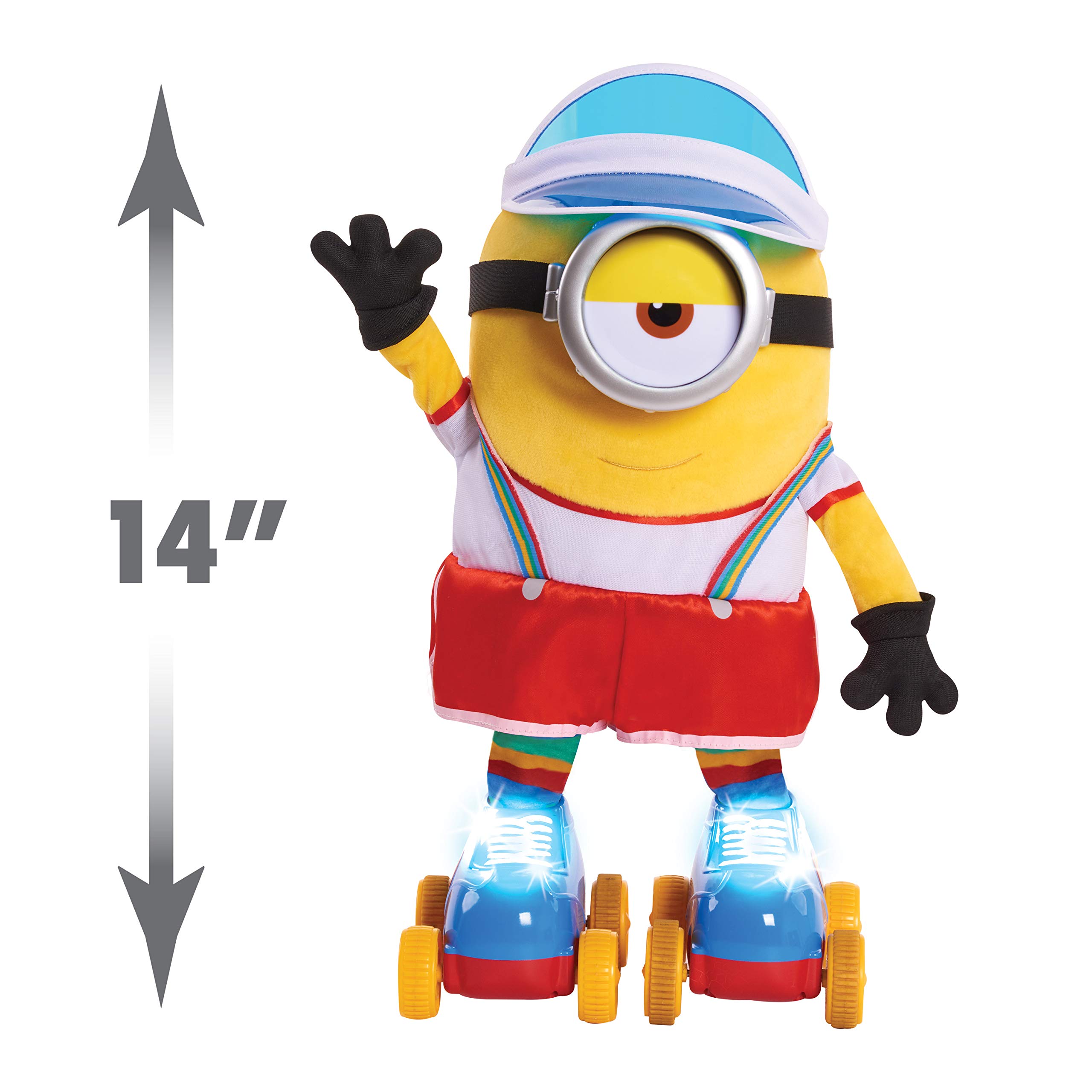 Illumination's Minions: The Rise of Gru Roller Skate Stuart Lights and Sounds Interactive Feature Plush, Kids Toys for Ages 3 Up by Just Play