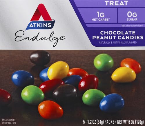 Atkins Endulge Chocolate Peanut Candies, Dessert Favorite, 0g Sugar, 20 Counts