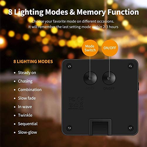 LIUPENGWEI Solar Led Fairy Lights String Lights 8 Lighting Modes Fairy Lights Christmas Lights for Patio, Garden, Home, Wedding, Pathway, Party Garden Ghost Light