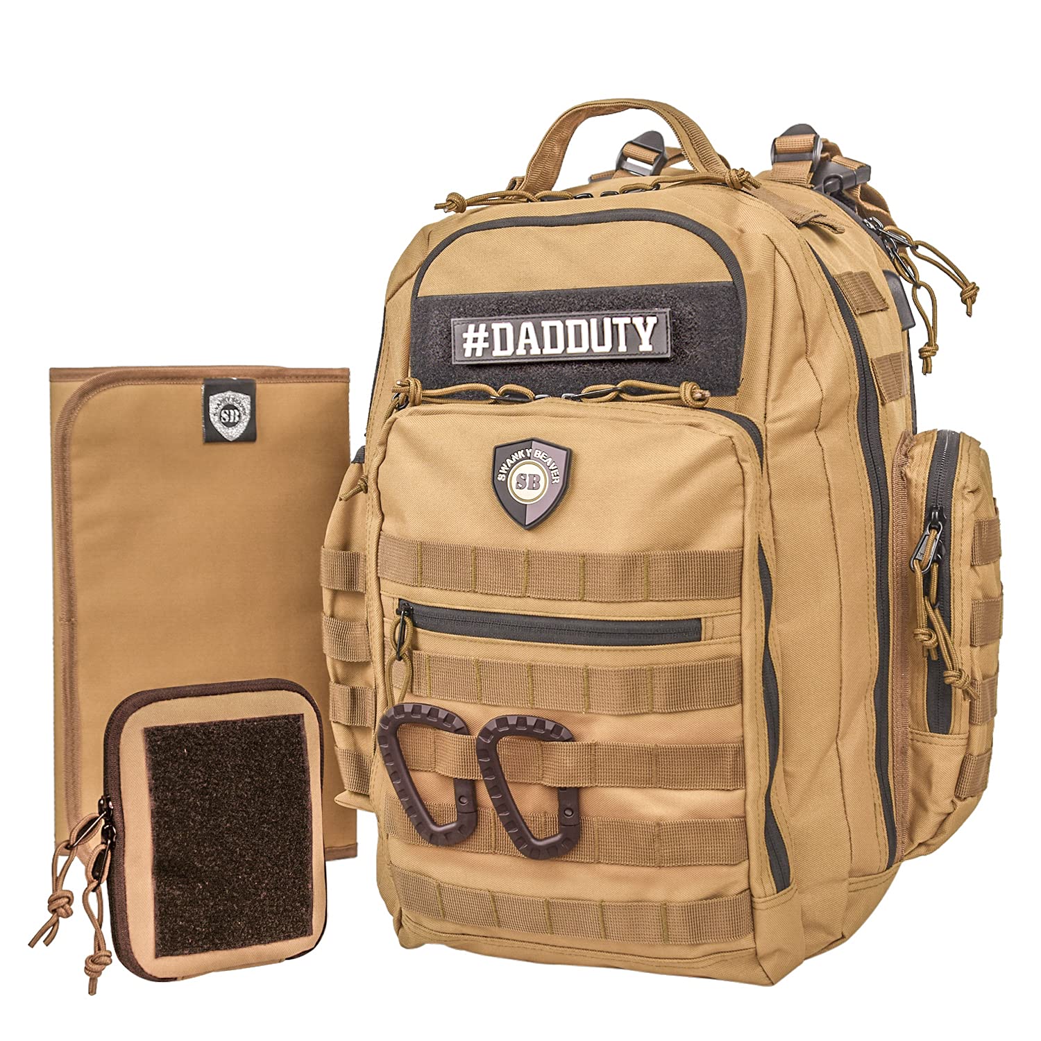 Baby Diaper Bag Backpack For Men Swanky Beaver Daddy bag Changing Mat Wipe Pouch