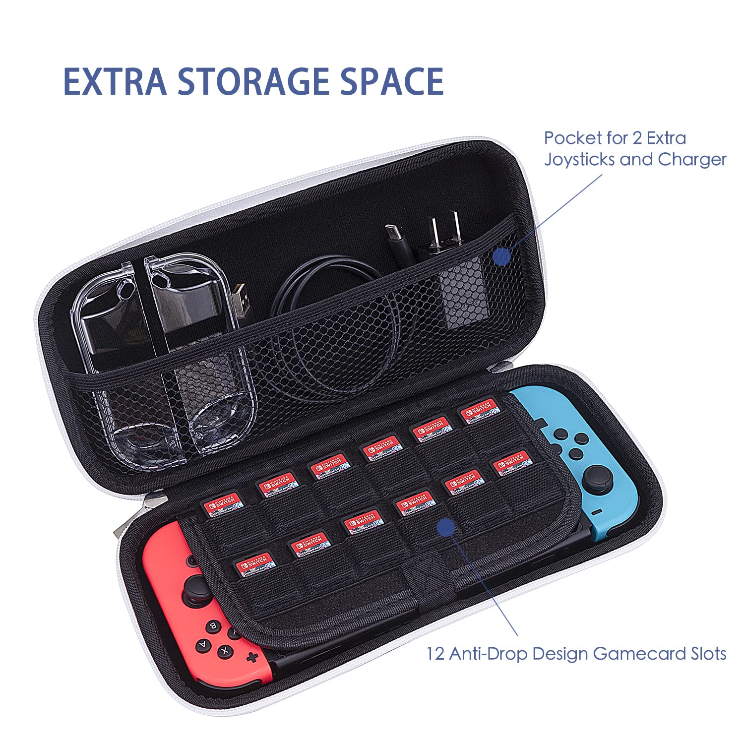 Blade Throne luxury carry bag for Nintendo Switch OLED Model, Black,