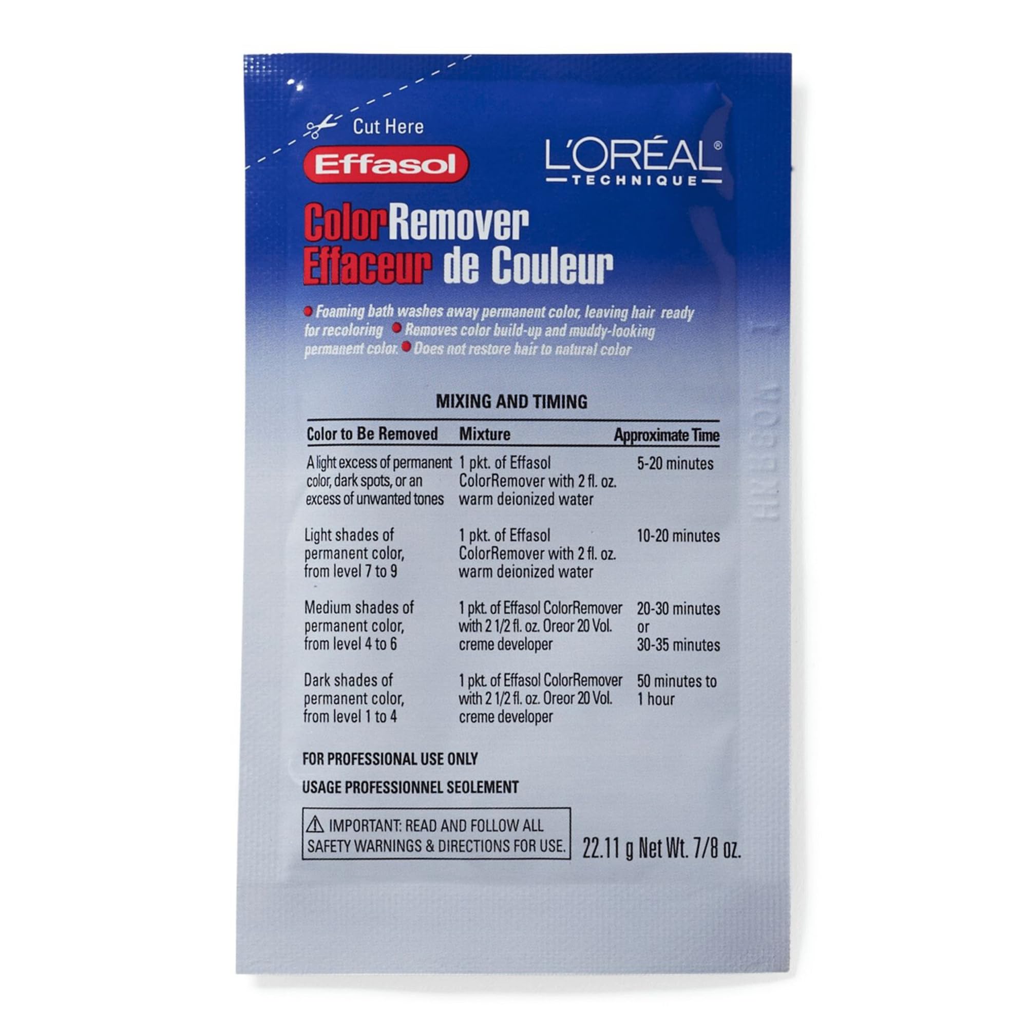 L'Oréal Technique Effasol Hair Color Remover, Removes Color Build-Up, Leaves Hair Ready For Recoloring