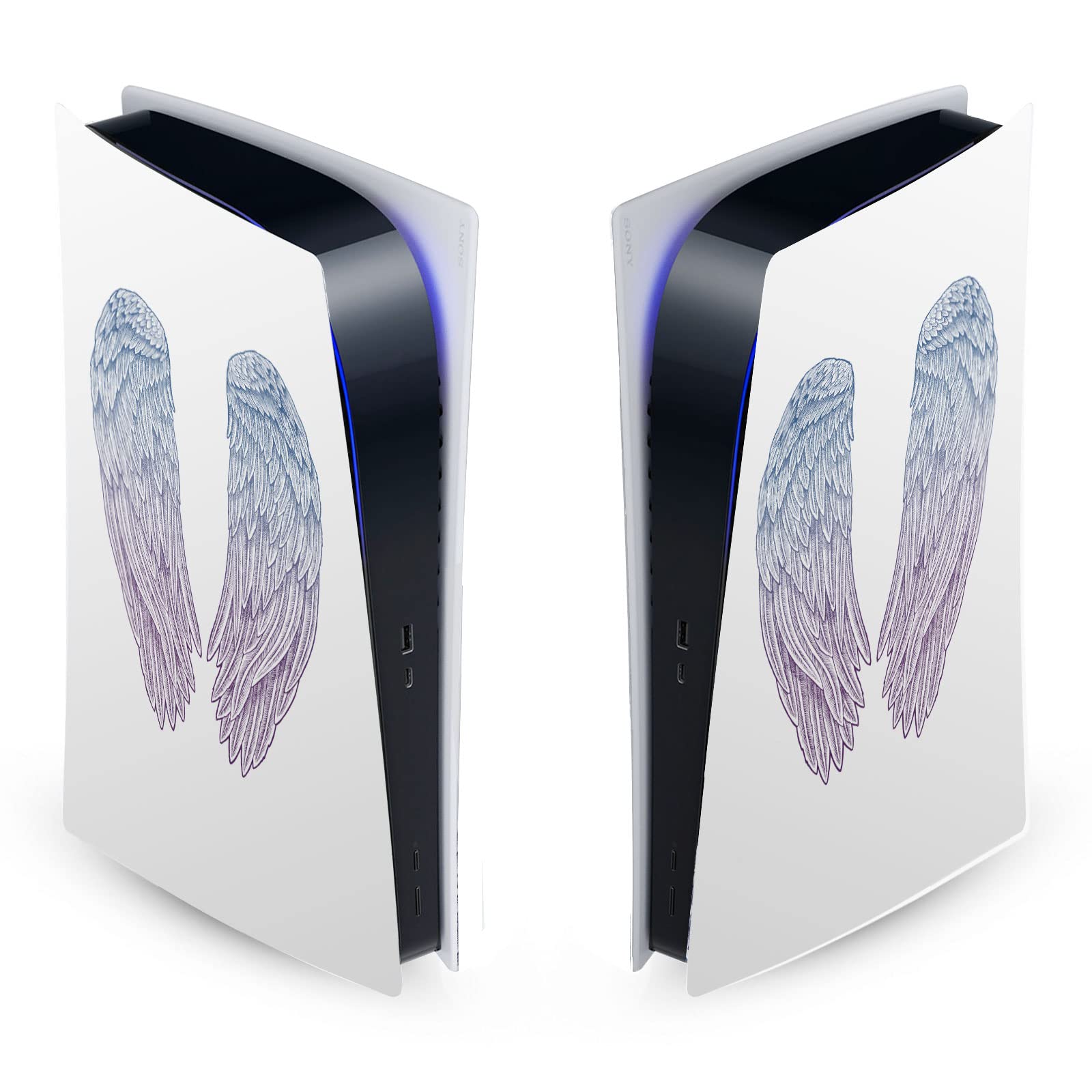 Head Case Designs Officially Licensed Rachel Caldwell Angel Wings Art Mix Vinyl Faceplate Sticker Gaming Skin Decal Cover Compatible With Sony PlayStation 5 PS5 Digital Edition Console