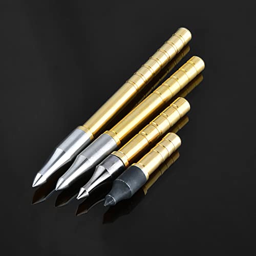 AMEYXGS 6pcs Archery Brass Arrow Weight 100/150/200/250/300 Grains Combo Screw Point Copper Insert