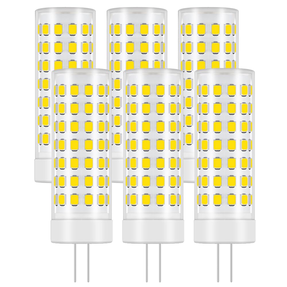 Syited G4 LED Light Bulbs 7W 3000K Sunset Color Warm Light AC 110V-220V,G4 Bi-Pin Base LED Bulbs for Home Office Lighting Fixtures,6 Count