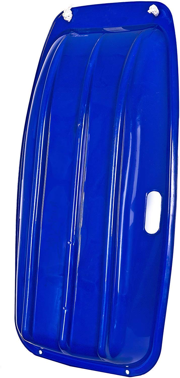 Avalanche Brands - 48" Classic Downhill Toboggan Snow Sleds - Blue & Black