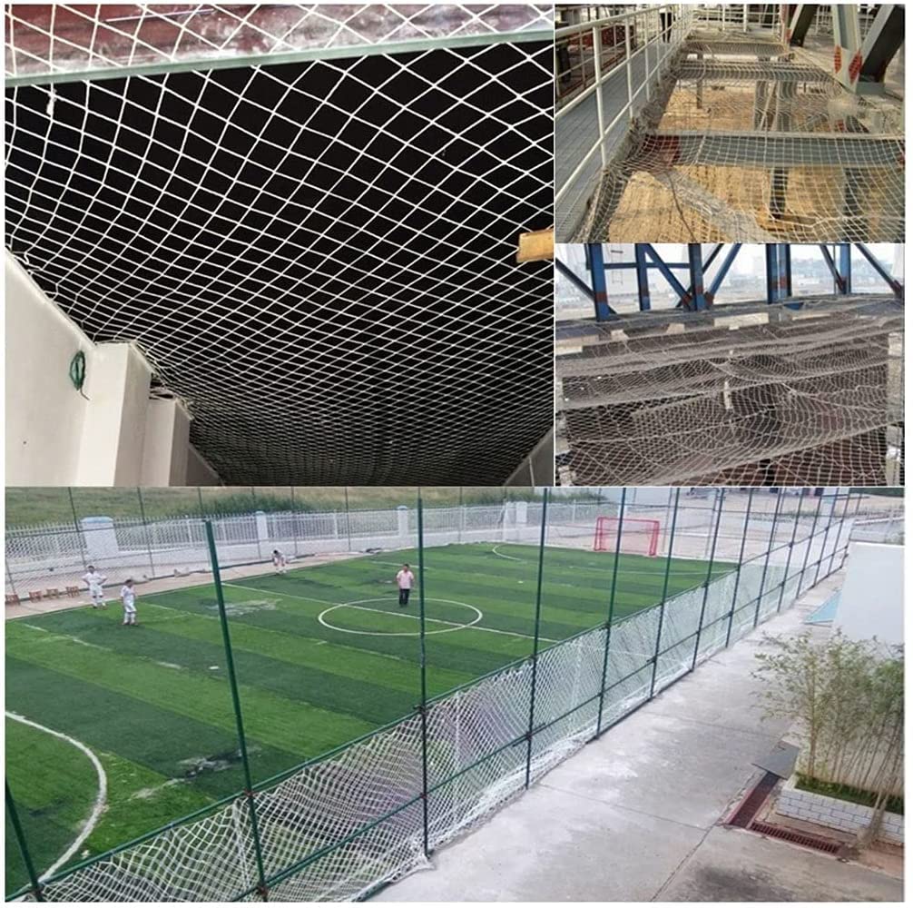 Braided Rope Net White Rope Net Baby Safety Rail Banister Stair Net Indoor Staircase Balcony Protection Anti-Fall Net 8mm*10cm Protective Net Stair Safety Net (Size:2 * 3m(6.6 * 9.