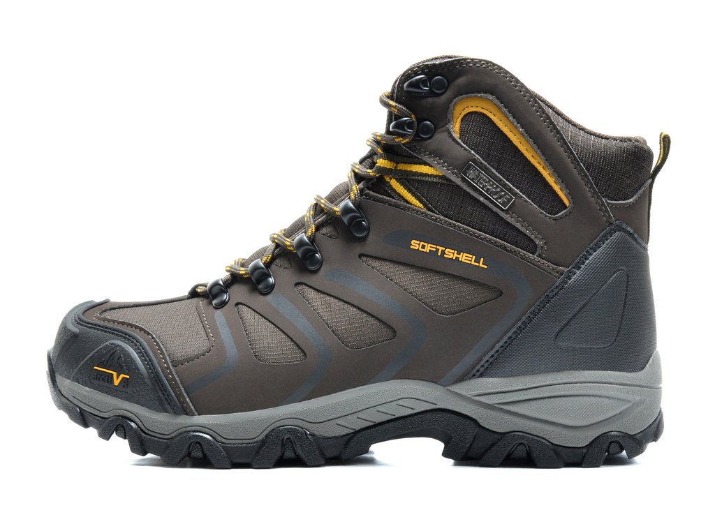 arctiv8 160448-M Men's Insulated Waterproof Construction Rubber Sole Hiking Boots Brown-Black-Tan Size 8.5