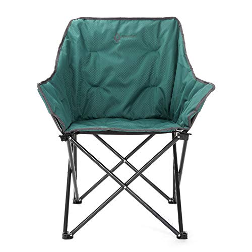 ARROWHEAD OUTDOOR Portable Folding Camping Quad Bucket Chair, Compact, Heavy-Duty, Steel Frame, Supports up to 250lbs | Includes Carrying Bag | USA-Based Support (Green)