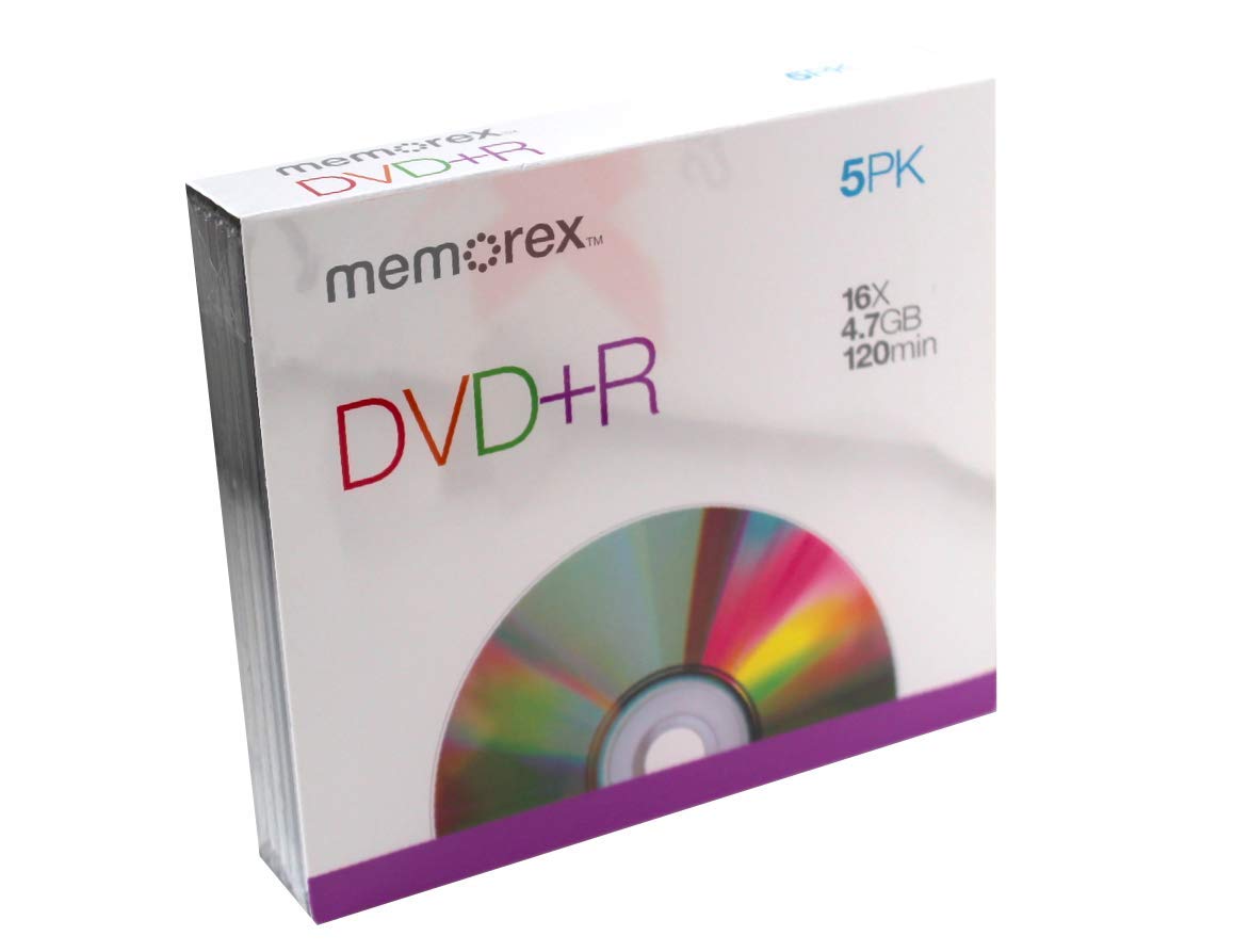 Memorex 16x 4.7GB 120min DVD+R Media 5pack