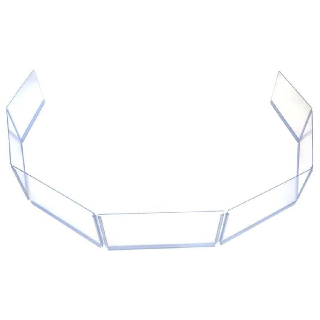 PENNZONI Extension Panels for Drum Shield w/Living Hinges, 1FT Tall Drum Panel Extension, Crystal Clear Acrylic Extension
