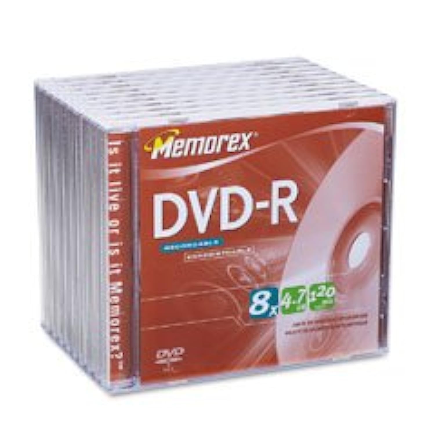 Memorex 4.7GB 8X DVD-R Media (10-Pack)