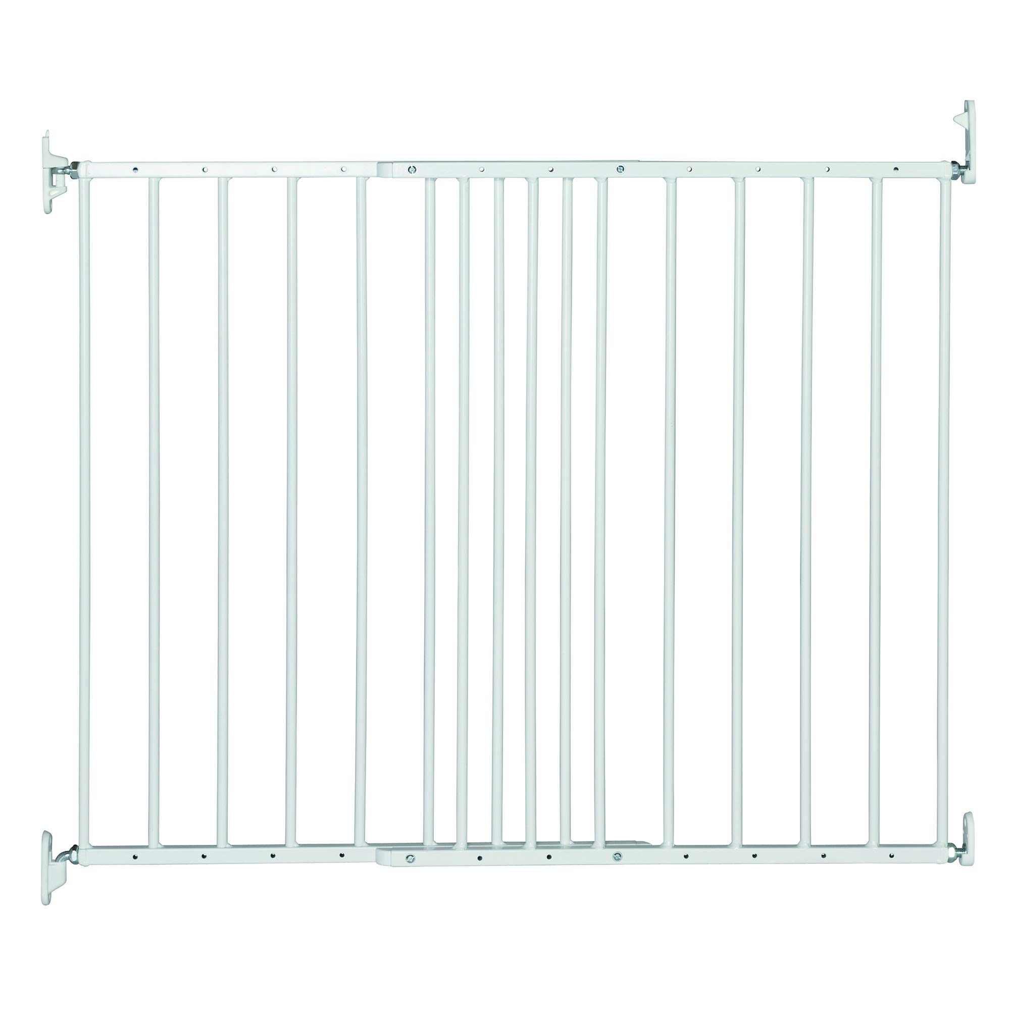BabyDan MultiDan Wall Mount 24.6-42 Inch Doorway Safety Baby Metal Gate, White (2 Pack)