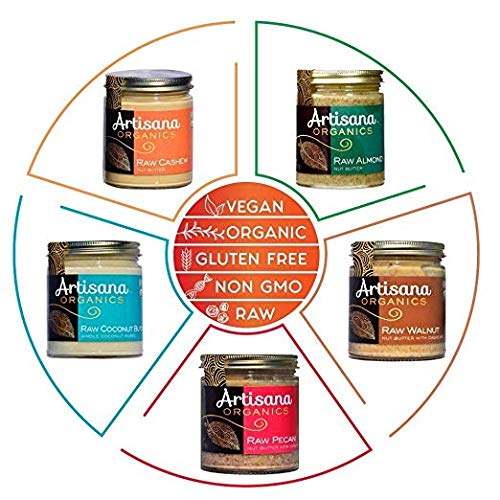 Artisana Organics Cashew Cacao Spread, 9.5oz | Sweetened with Coconut Sugar, No Palm Oil