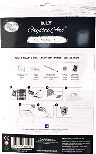 Crystal Art Diamond Painting Notebook - Unicorn Smile Notebook Kit - Create a Sparkling Notebook Cover Using Crystals - for Ages 8 and up