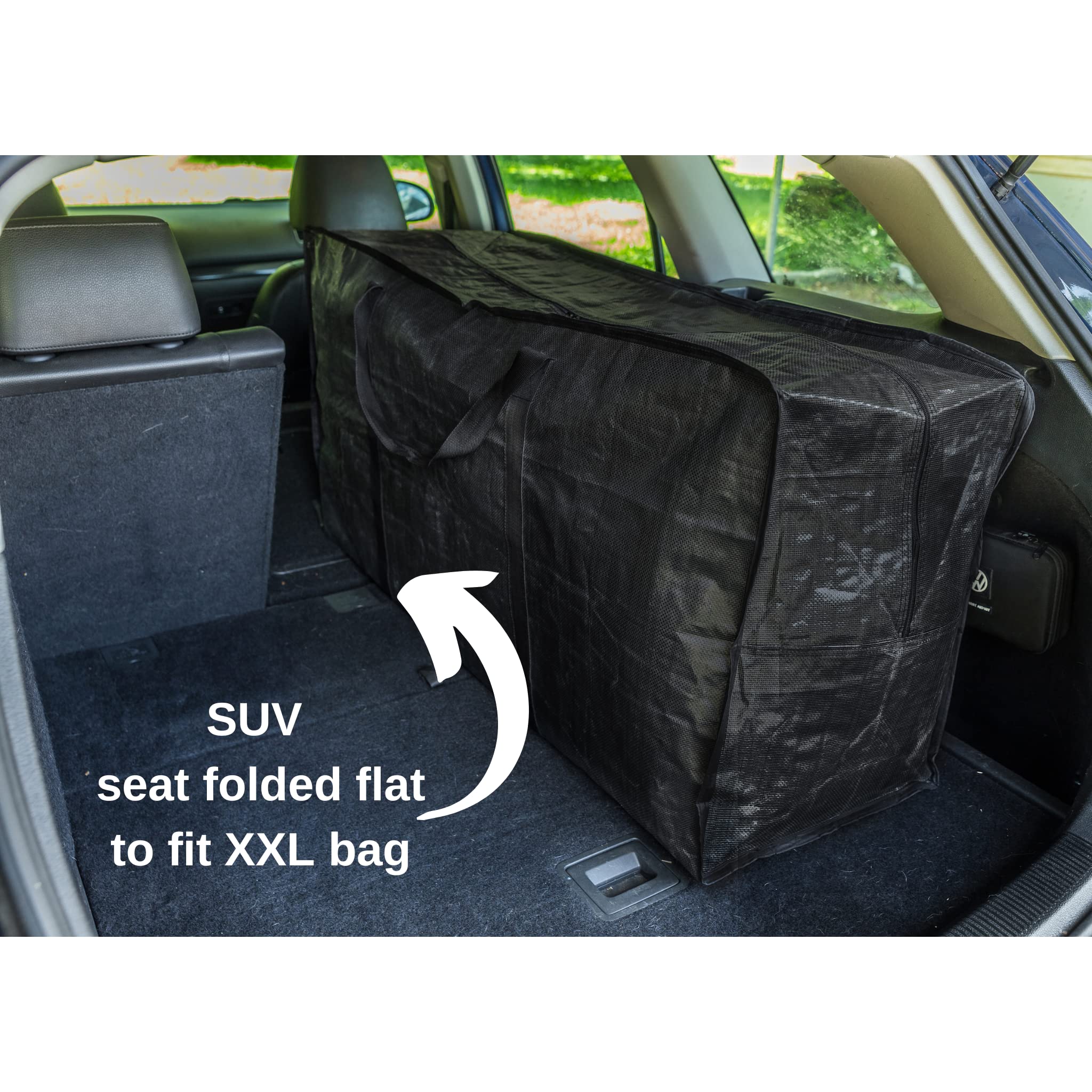 BAG-THAT! 2 Pack XXL Jumbo Extra Large Heavy Duty Stronger Handles Storage Bags Moving Totes Zippered Reusable Wrap Around Storage Totes