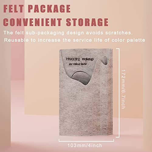 Anohuyho Acrylic Makeup Mixing Palette with Felt Bag, Liquid Foundation Storage Trial Makeup Facial Palette, Transparent spatula tool for Cosmetic Pigment Blending(YM)