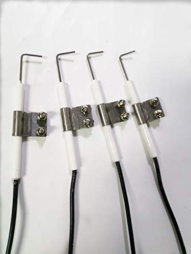 BBQ Future Durable Igniter Kit Ceramic Electrode with Ignitor Wire Replacement for Centro, Charbroil and Others Gas Grill Models, Set 4-Pcs, Install Easily