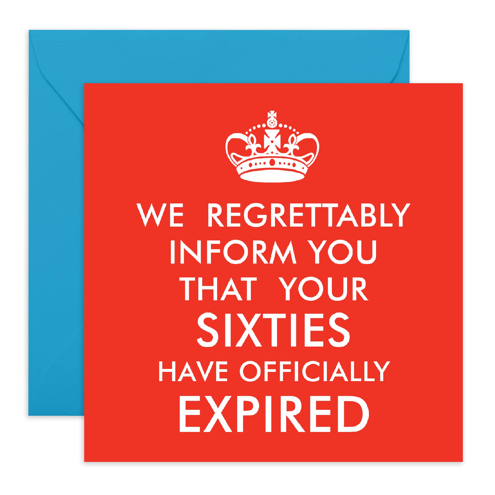 CENTRAL 23 Happy 70th Birthday Card - 'Sixties Have Expired' - Funny Birthday Cards for Women Men Age 70 - Dad Mom Grandad Nana - 70 Year Old - Comes With Fun Stickers