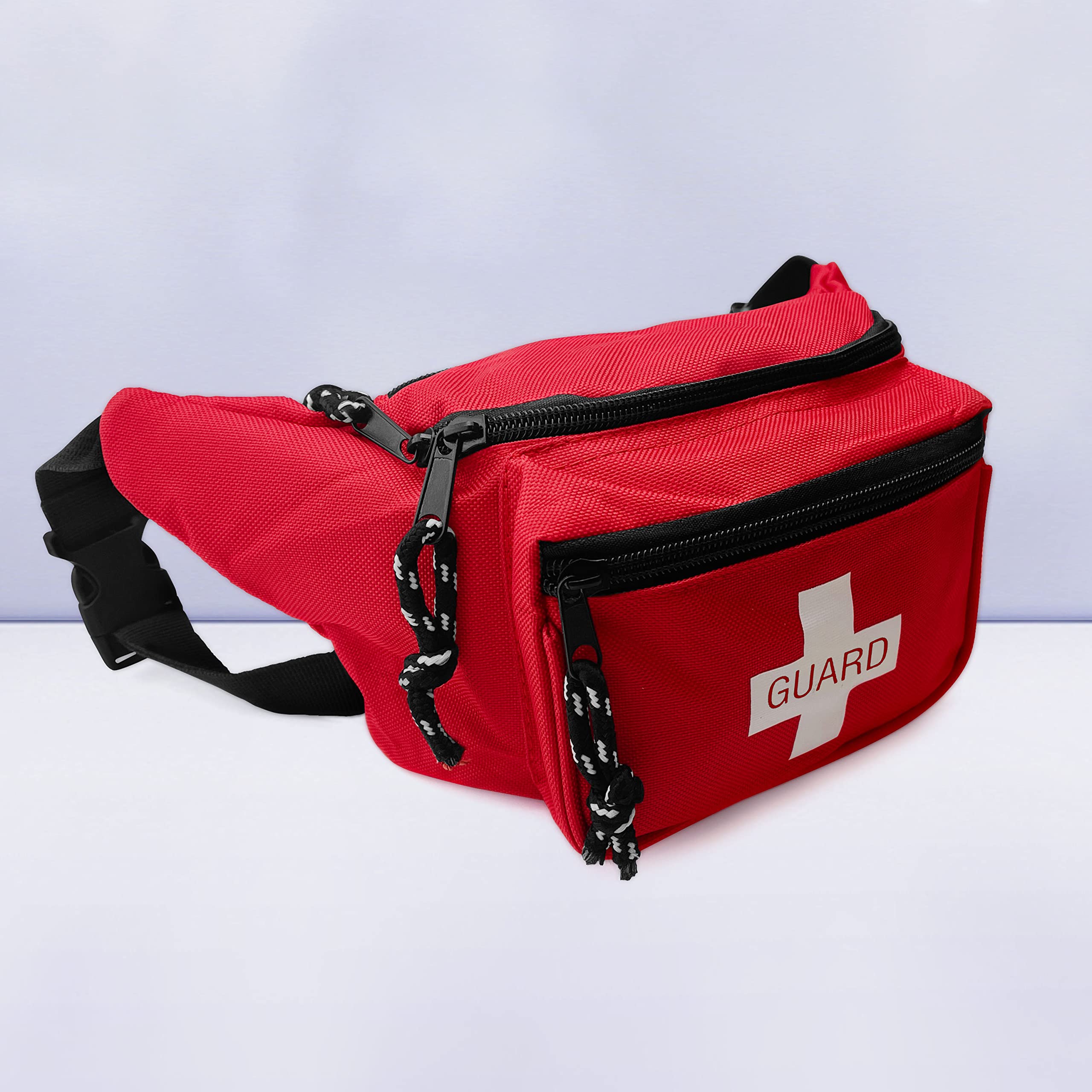ASA TECHMED - 10 Pack First Aid Waist Pack - Baywatch Lifeguard Fanny Pack - Compact for Pool, Home, Car, Outdoors, Hiking, Playground, Camping, Workplace