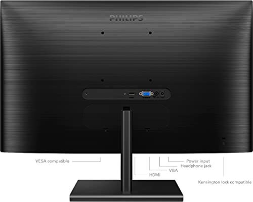 PHILIPS 27 Inch 2021 Computer Monitors Frameless Monitor, 27" Full HD IPS, 124% sRGB, FreeSync 75Hz, VESA, 4ms Response Time, VGA, HDMI, Black w/ 4K HDMI (1-Pack)