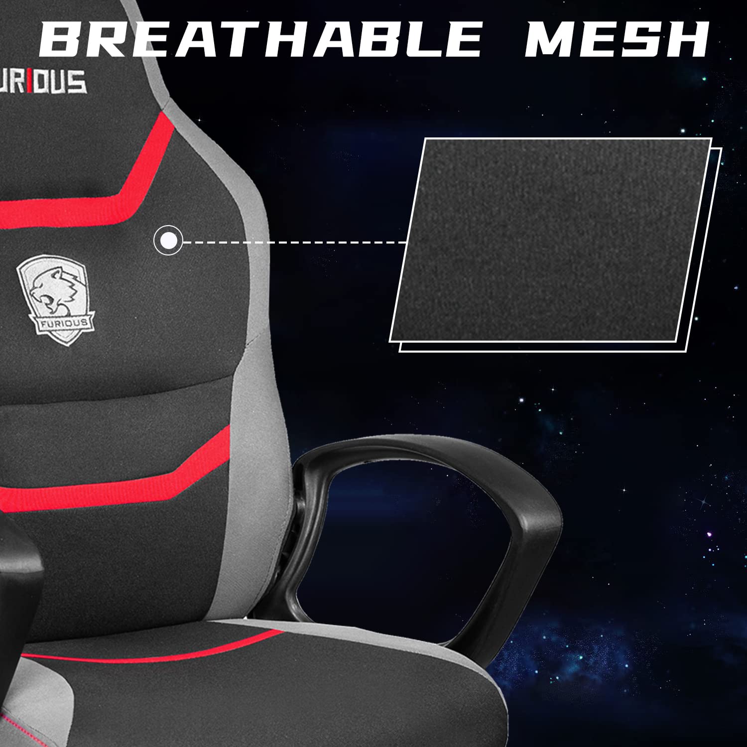 iooHug Computer Gaming Chair Cheap, Ergonomic Racing Chair Headrest with Lumbar Support, Home Office Desk Chair Adjustable Mesh, Video Game Chairs for Teens Red