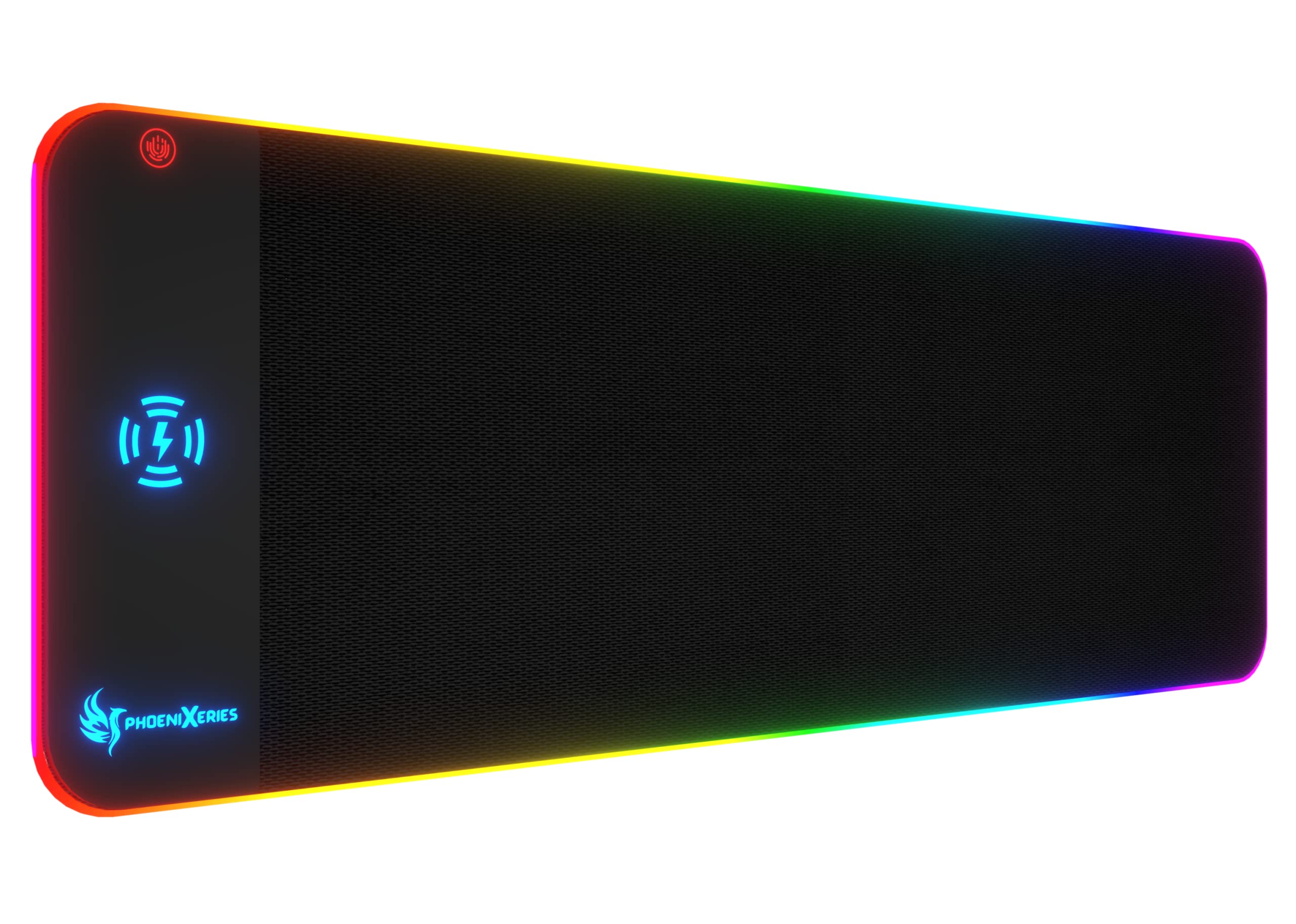 PhoeniXeries RGB Wireless Charging Mouse Pad 15W, XL 900x300x4MM Mouse Mat, RGB Mouse Pad with Wireless Charging, Keyboard Mat for Gaming
