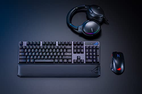 ASUS ROG Strix Scope NX Wireless Deluxe Gaming Keyboard - Tri-Mode Connectivity (2.4GHz RF, Bluetooth, Wired), ROG NX Red Mechanical Switches, PBT Keycaps, Aura Sync RGB, Magnetic Wrist Rest, Black