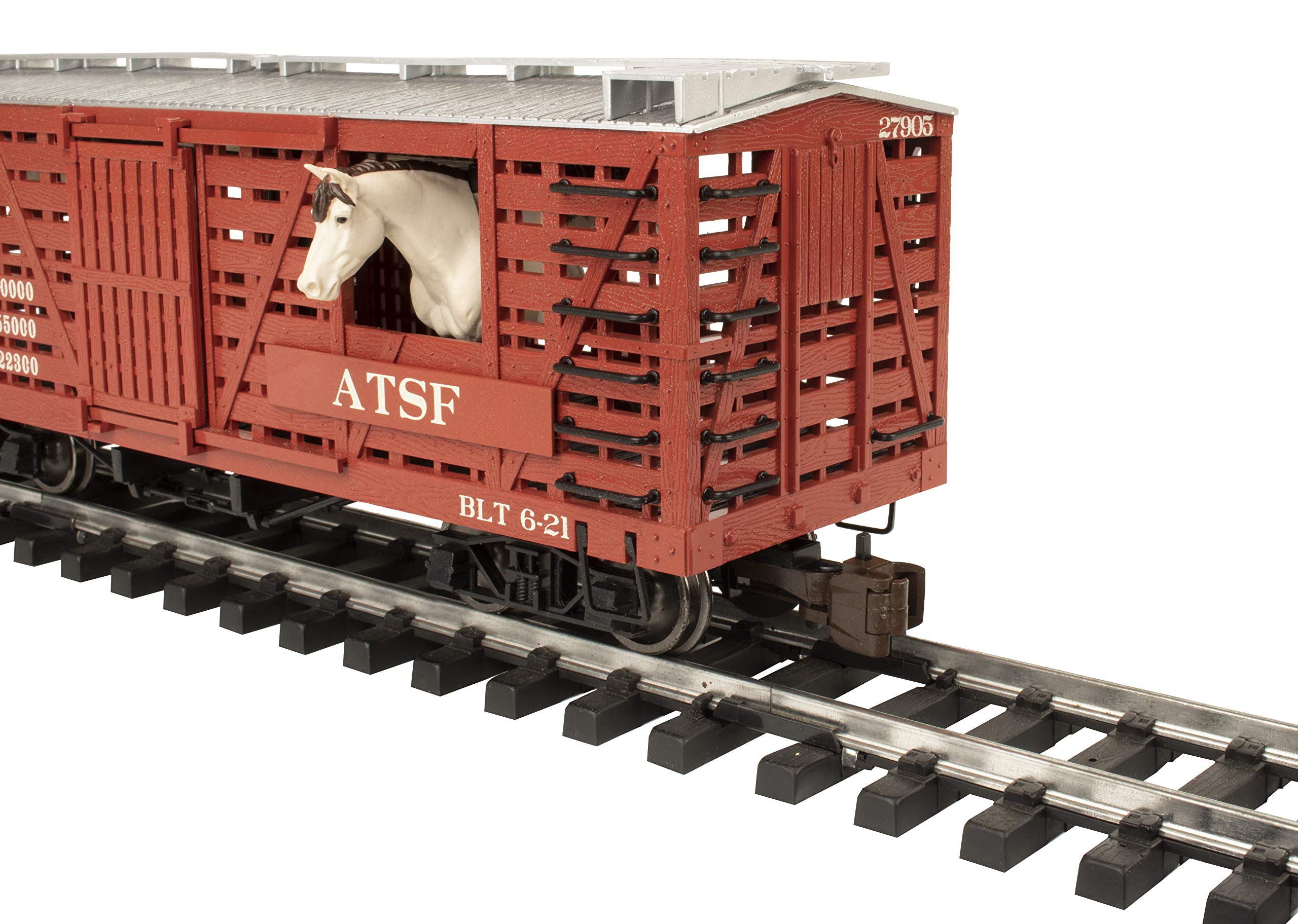 Bachmann Trains - Animated Stock CAR Santa FE w/Horses - Large G Scale