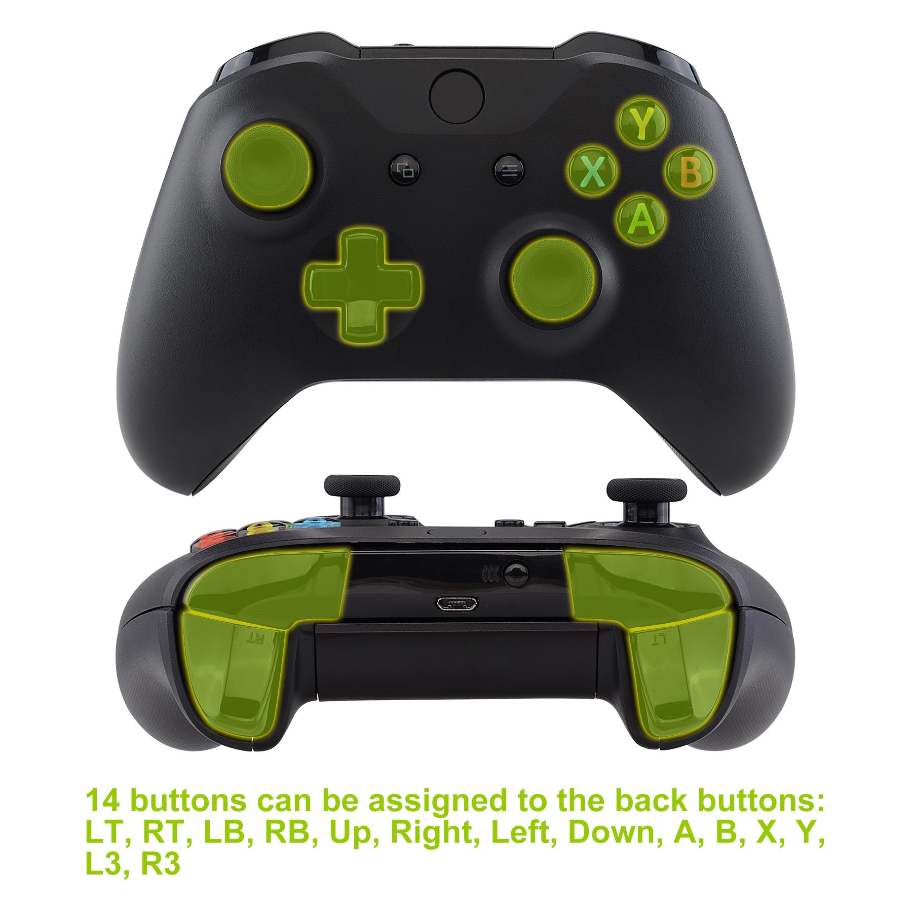 eXtremeRate Textured Black Lofty Programable Remap & Trigger Stop Kit, Upgrade Boards & Redesigned Back Shell & Side Rails & Back Buttons & Trigger Lock for Xbox One S/X Controller Model 1708