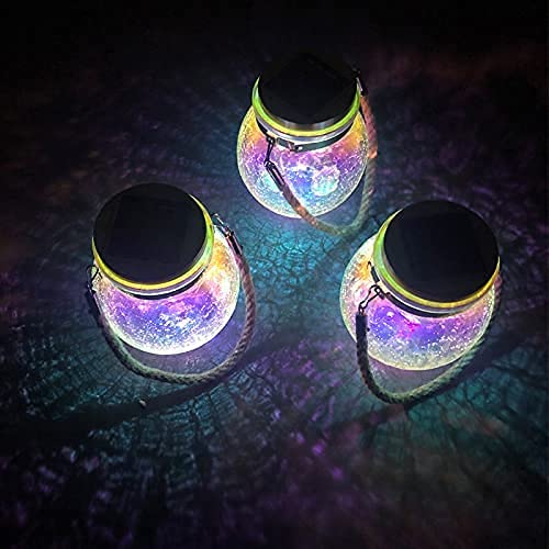 LANSCARE Solar Lanterns Lights Outdoor Decorative Solar Waterproof for Home Garden Yard Patio Outdoor Wedding Birthday Party Decorations (Fantasy Star, 2pack)