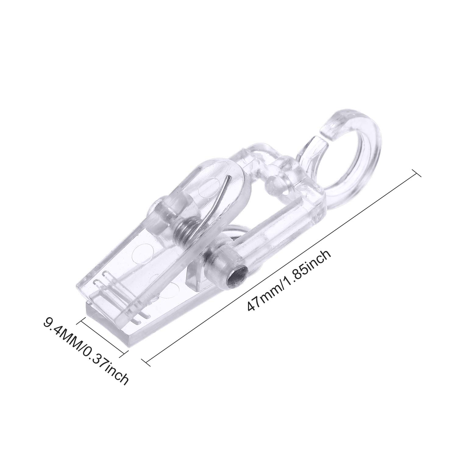 BBTO 36 Pieces Awning Clips, Party Wire Light Holder Hanger for Outdoor Camping RV Awning Christmas Decorations (Clear)