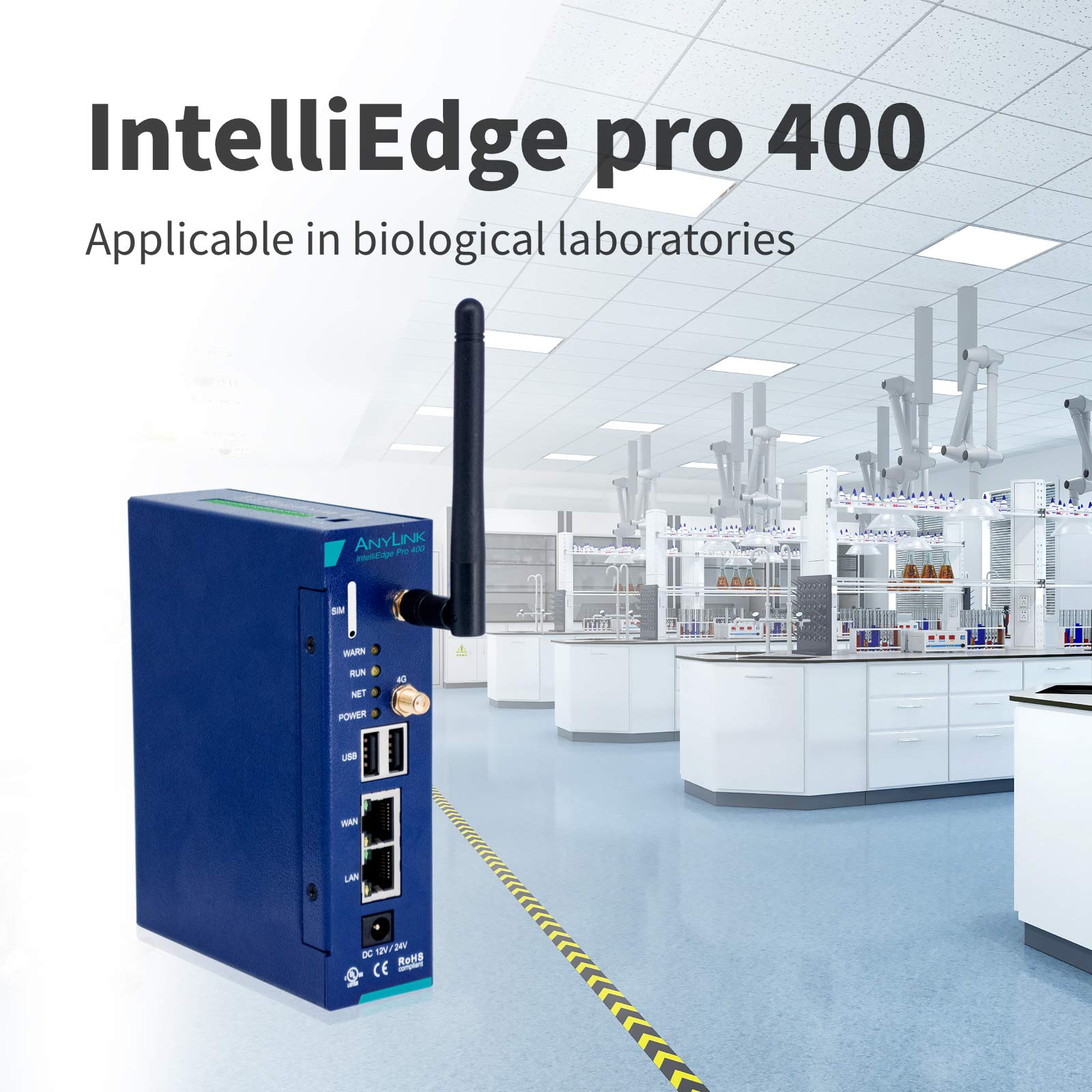 AnyLink IntelliEdge Pro-400 Industrial Cloud IoT Smart Life Management Mini IoT Box Edge Server,4GB