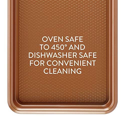 Ayesha Curry Nonstick Bakeware, Nonstick Cookie Sheet / Baking Sheet - 11 Inch x 17 Inch, Copper Brown