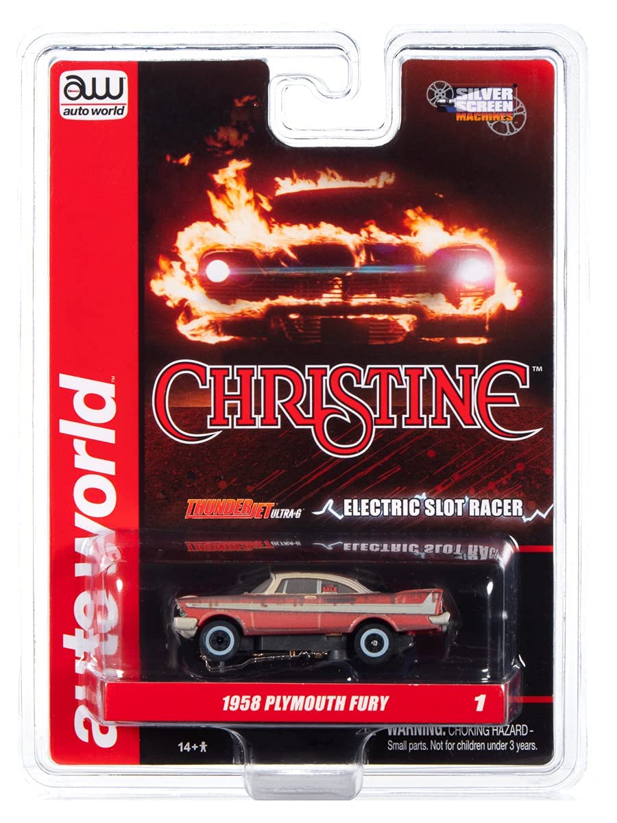 Auto World SC358 Christine 1958 Plymouth Fury HO Scale Electric Slot Car