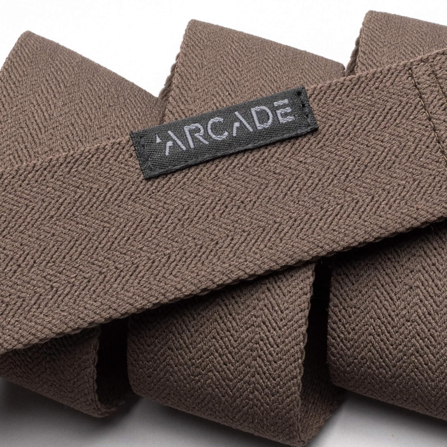 Arcade The Original Unisex Adventure Belt, Repreve Elastic Webbing, Non-Metal Travel Friendly Buckle, Ranger - Med Brown