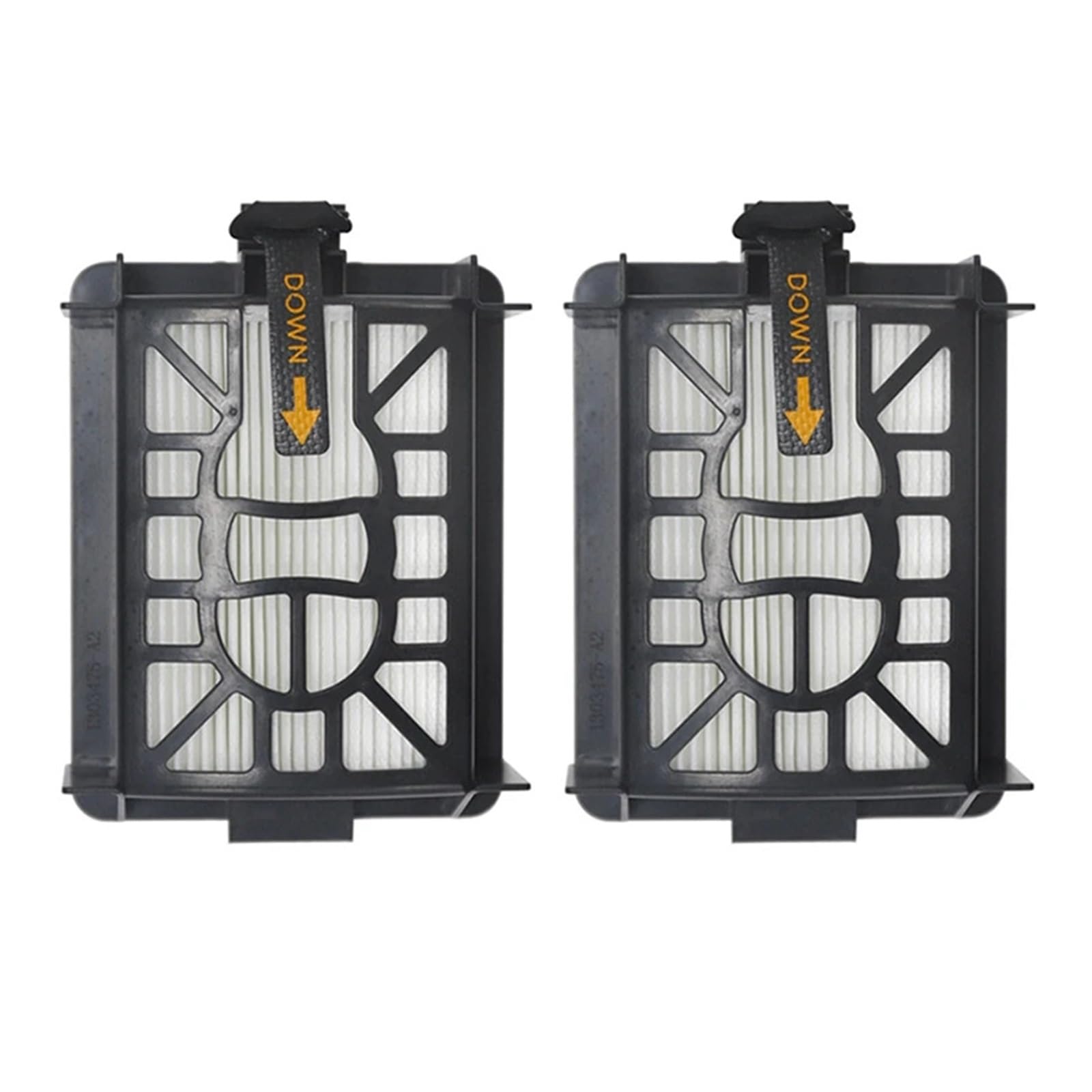 ORCOW 2PCS Replacement Filter Suitable Compatible with Shark AV2501AE AI AV2502 Smart Sweeper Accessories Filter HEPA Filter (Color : Black)