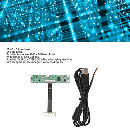 AF Camera Module, 11MP 78.5 Degree Lens Split Design USB Camera Board with Flat Cable for Face Recognition