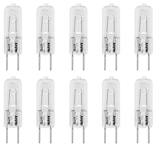 Anyray A1710Y (10)-Bulbs G8 100W 100 Watt 130V Halogen T4 Light G8 Bulbs 120V GY8.6 lamps